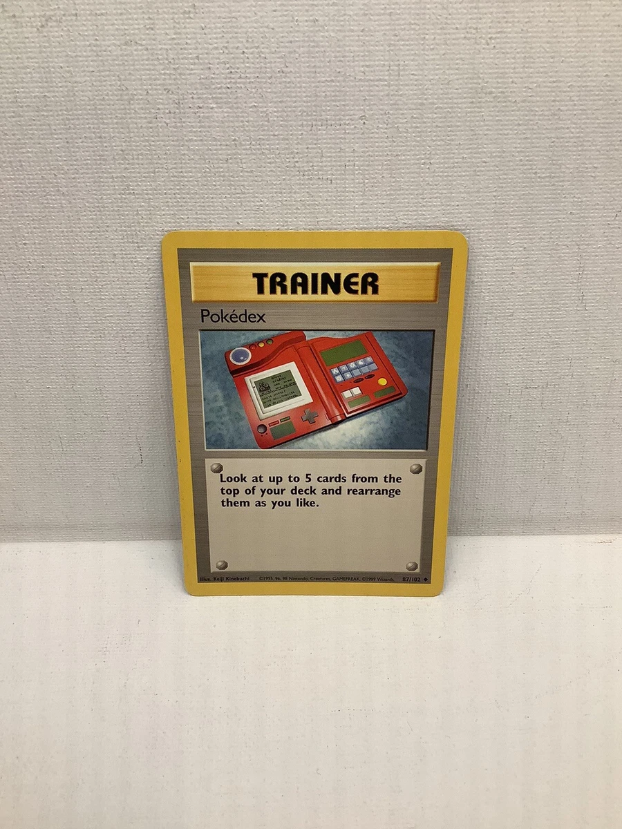 Vintage Pokemon Pokedex Trainer Card 87/102 Great Condition, 58% OFF