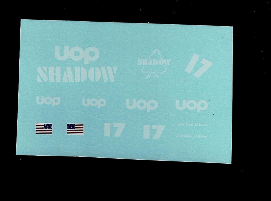 CORGI 155 UOP SHADOW FORMULA 1 RACING CAR TRANSFERS/DECALS | eBay