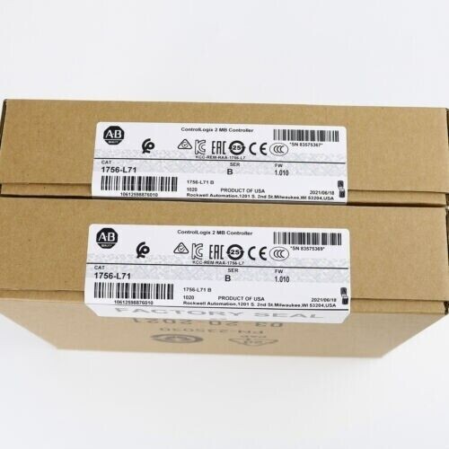 New Sealed Allen Bradley 1756-L71 SER B ControlLogix 2MB Controller AB ...