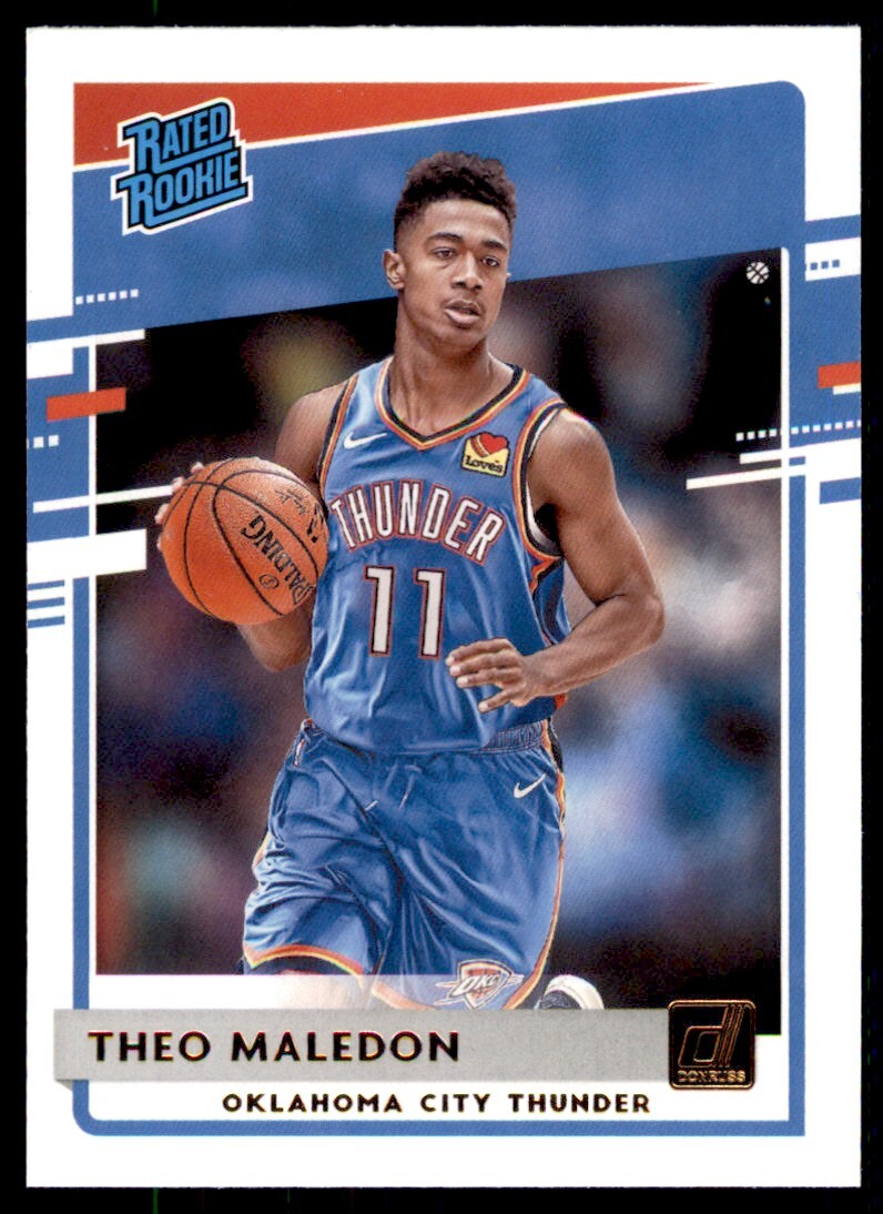 Theo Maledon 2020-21 Donruss Rookie Rated Card RC #242 Oklahoma City ...