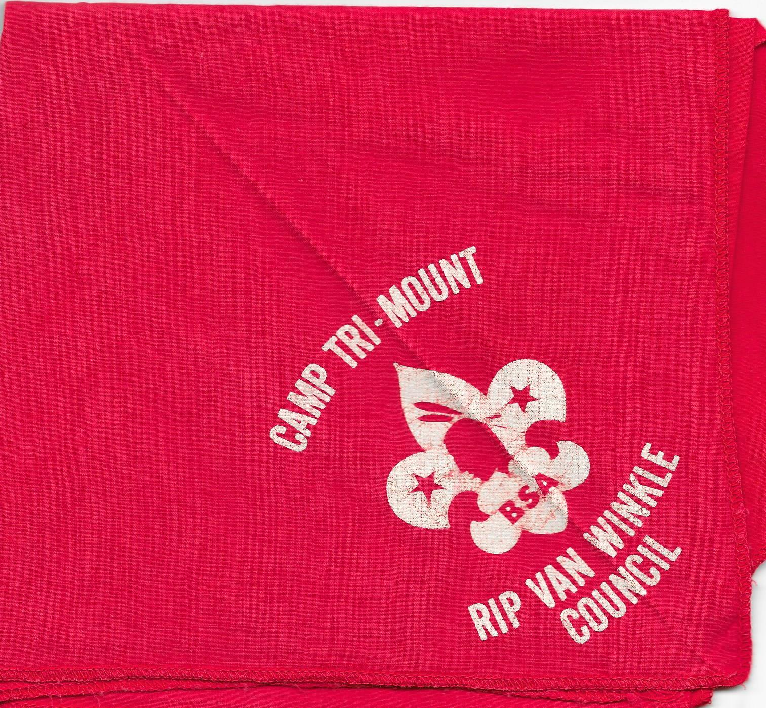 Camp Tri-Mount Rip Van Winkle Council Neckerchief Boy Scouts of America ...