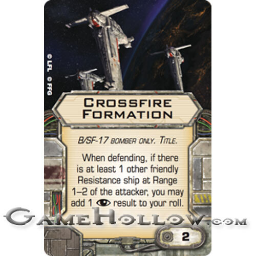 Star Wars Miniatures X-Wing Upgrade Card CROSSFIRE FORMATION Title | eBay
