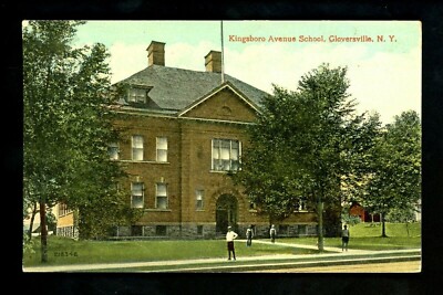 New York NY postcard Gloversville, Kingsboro Avenue School Vintage | eBay