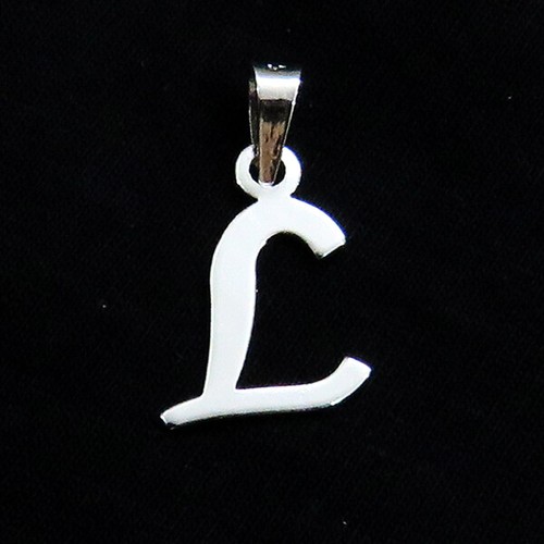 Heavy Discount...Jewellery 925 Sterling Silver L Initial Letter Pendent ...