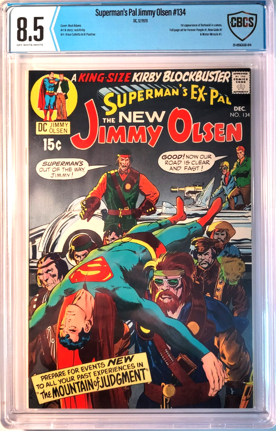 1970 Superman's Pal Jimmy Olsen 134 CBCS 8.5. 1st Appearance of ...