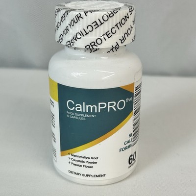 CALMPRO 5 NERVE CALMING FORMULA SUPPLEMENT CALM PRO 5 - 60 CAPSULES EXP ...