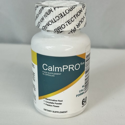 CALMPRO 5 NERVE CALMING FORMULA SUPPLEMENT CALM PRO 5 - 60 CAPSULES EXP ...