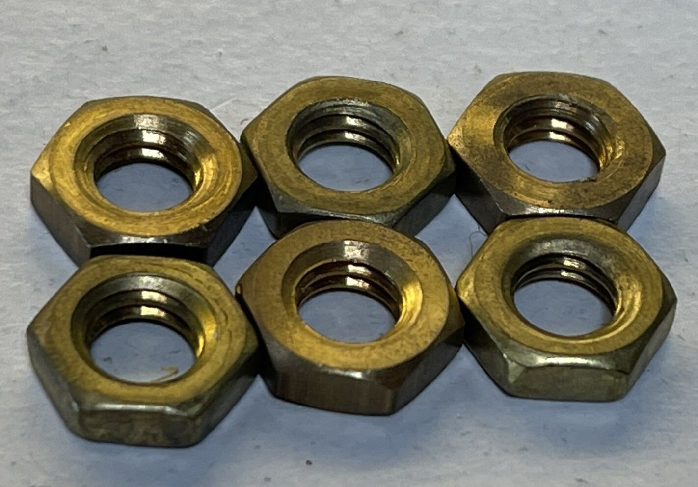 M6-1.0mm Brass Hex LockNut Metric Hexagon Nut DIN934 For Screw Qty.6 ...