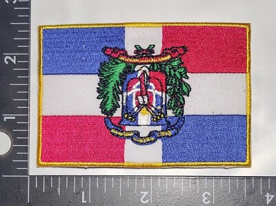 DOMINICAN REPUBLIC FLAG EMBROIDERED IRON ON QUALITY PATCH | eBay