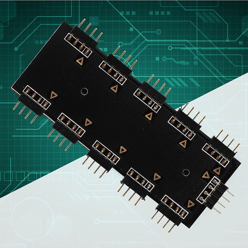 Computer 10-Channel RGB Hub PC MOD Motherboard RGB Fan Extension Cable ...