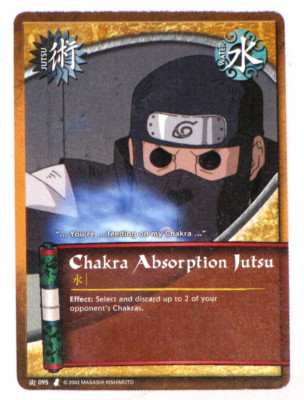 Naruto J-095 Chakra Absorption Jutsu Collectible Card Game Shonen Jump ...