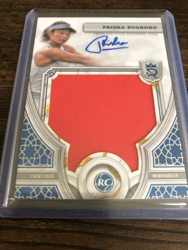 Priska Nugroho 2024 Topps Royalty Tennis Rookie Patch Auto 05/25 Game ...