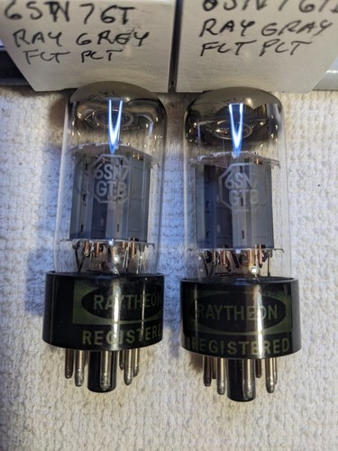 PAIR RAYTHEON 6SN7GTB TUBES NOS ORGAN SPARES | eBay