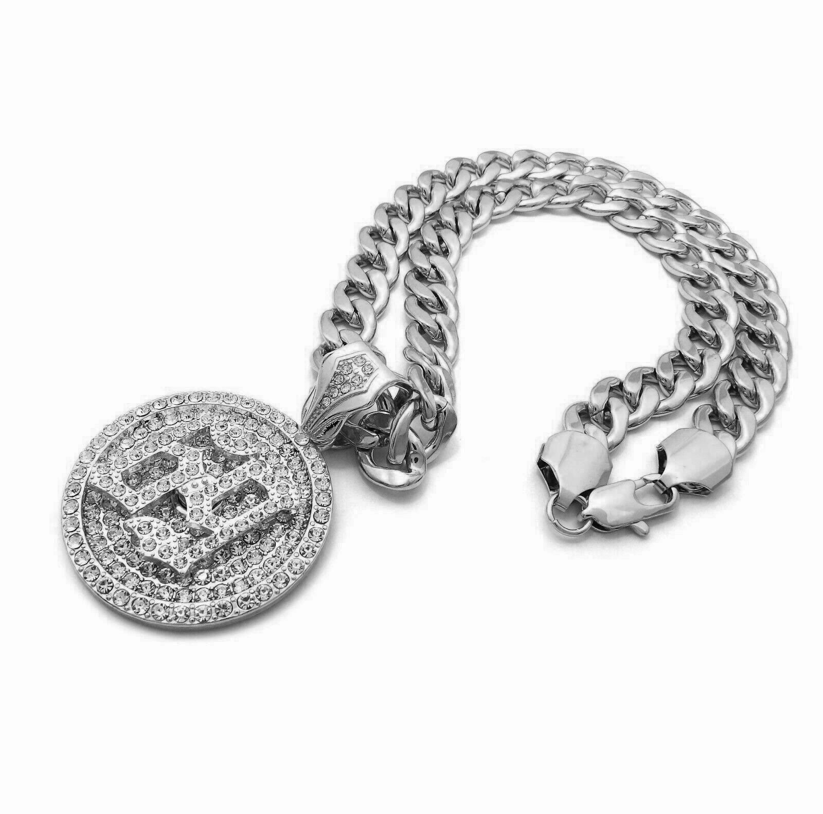 Hip Hop Iced 69 SPINNER Pendant & 20" Miami Cuban Choker Chain Bling ...