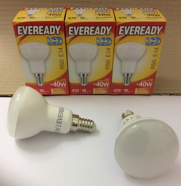 6 X 6.2w 40w LED R50 E14 Ses Reflector Light Bulb Lamp Warm White ...