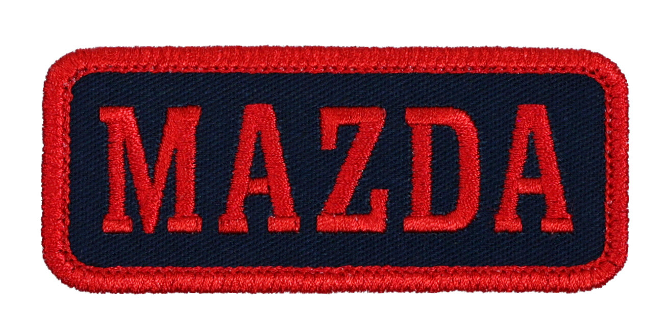 Mazda Embroidered Patch Black/Red Iron-On Sew-On for Jacket Backpack Hat Bag LG | eBay