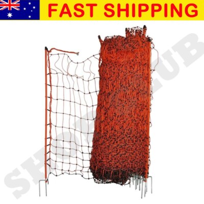 50m x 112cm Poultry Netting Electric Fence Farm Chicken Safe Fox Proof ...