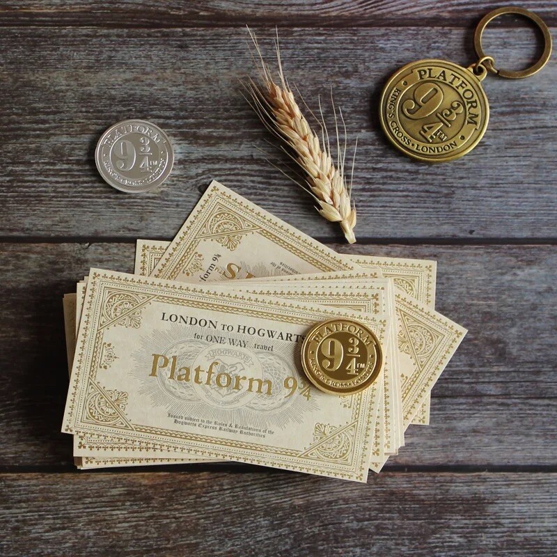 Harry Potter Hogwarts Train 9 3/4 Ticket Book Movie Prop Wizarding ...