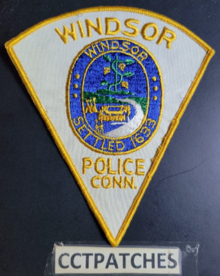 WINDSOR, CONNECTICUT POLICE (WHITE) SHOULDER PATCH CT | eBay