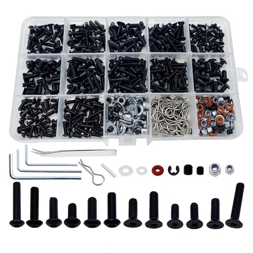 520Pcs Universal RC Screw Kit Screws Assortment Set Hardware Fasteners ...
