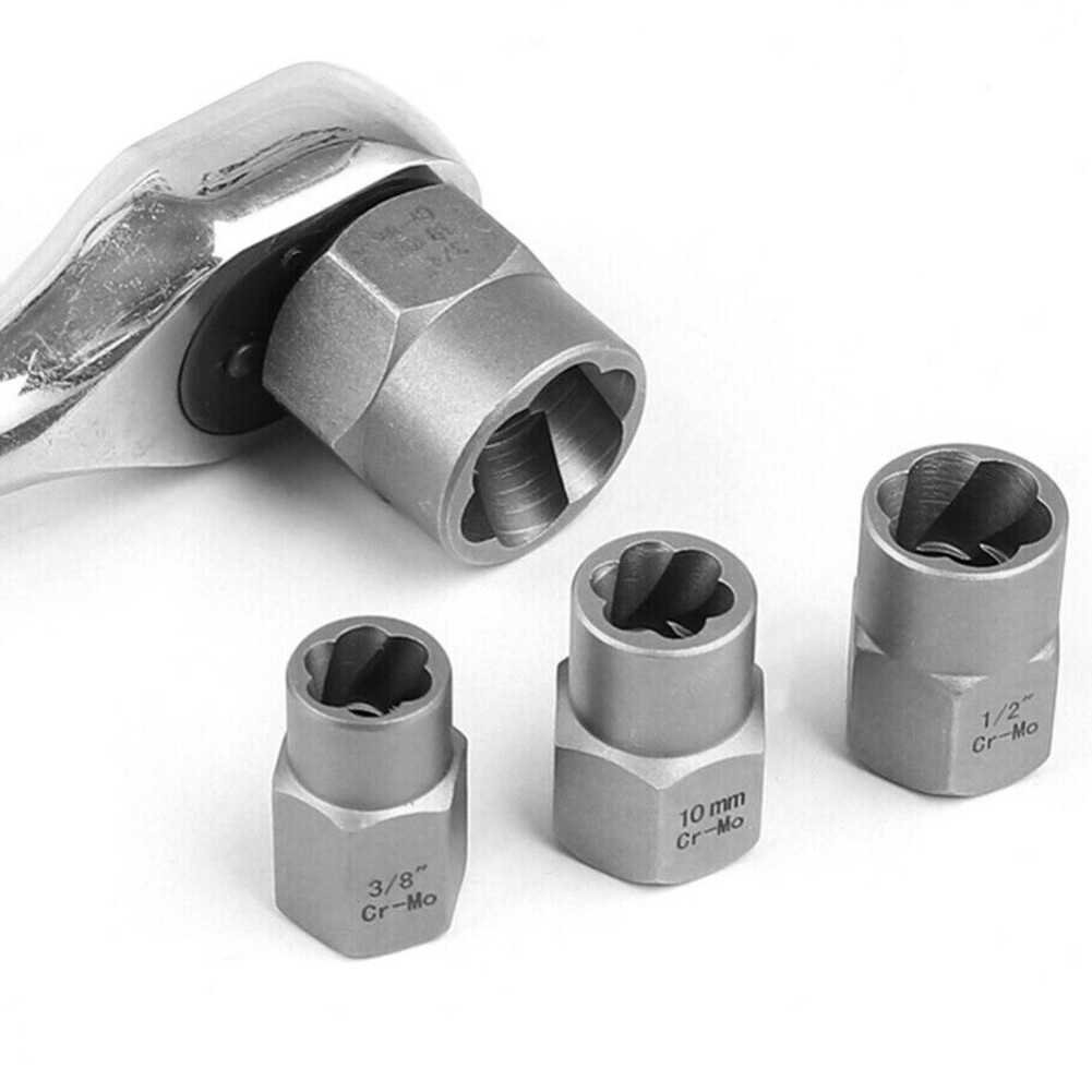 15PC Impact Damaged Bolt Nut Screw Remover Tool Kit Socket Threading ...