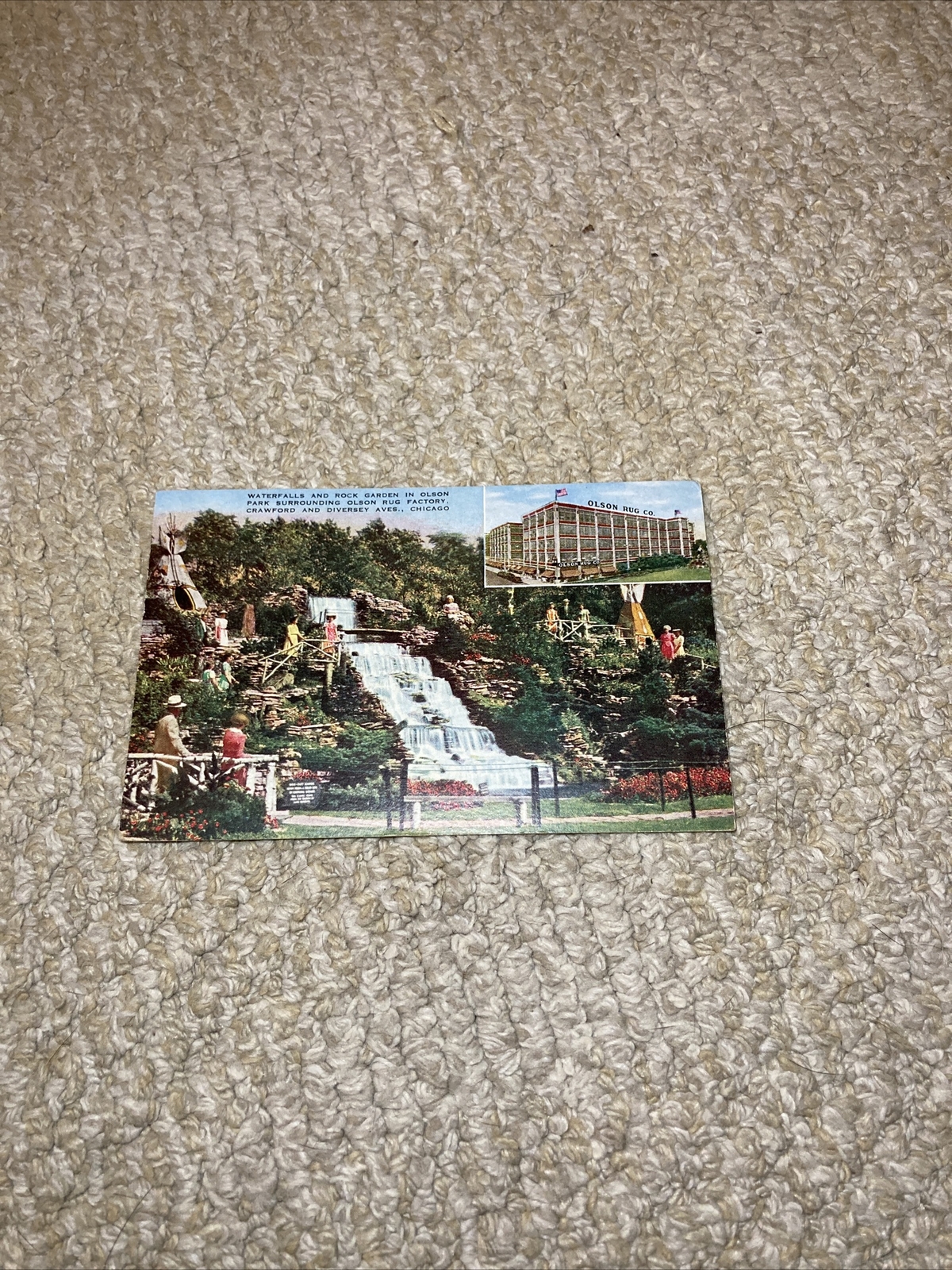 Chicago Illinois~Olson Rug Company~Olson Park~Waterfalls~Tepee~Vintage ...
