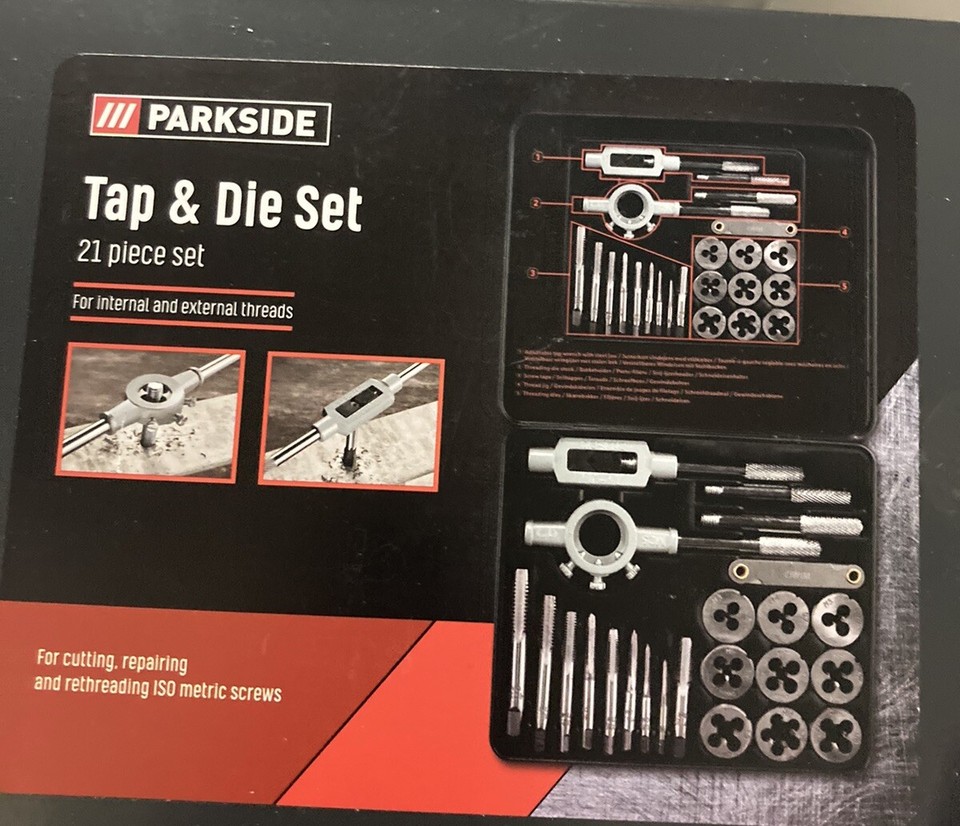 Parkside Tap & Die Set - 21 piece set German Tools Brand New | eBay UK