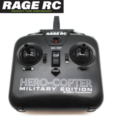 Rage RC RGR6119 2.4Ghz 4-Ch Transmitter Hero-Copter Military Radio ...