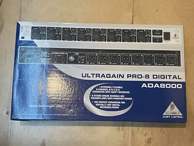 Behringer Ultragain Pro-8 Digital ADA8000 ADAT 8-Channel Mic Preamp ...