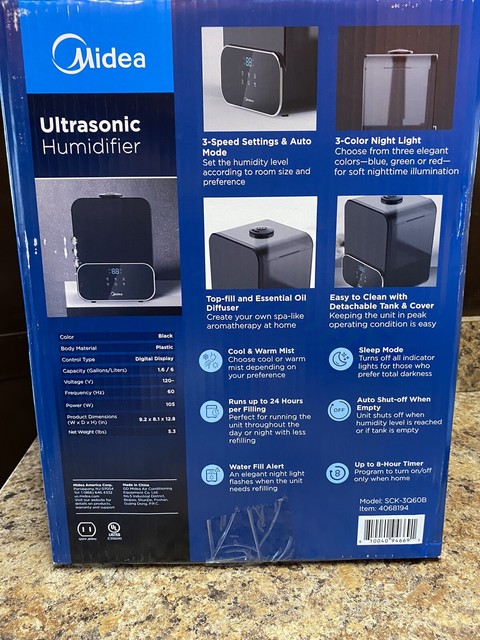 MIDEA ULTRASONIC HUMIDIFIER MODEL SCK-3Q60B for sale online | eBay