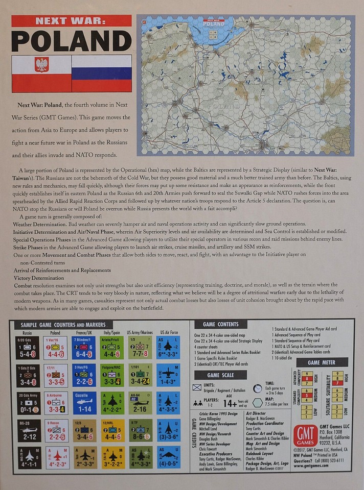 GMT Games: Next War: Poland 2nd Edition New In Shrink Wrap Fast ...