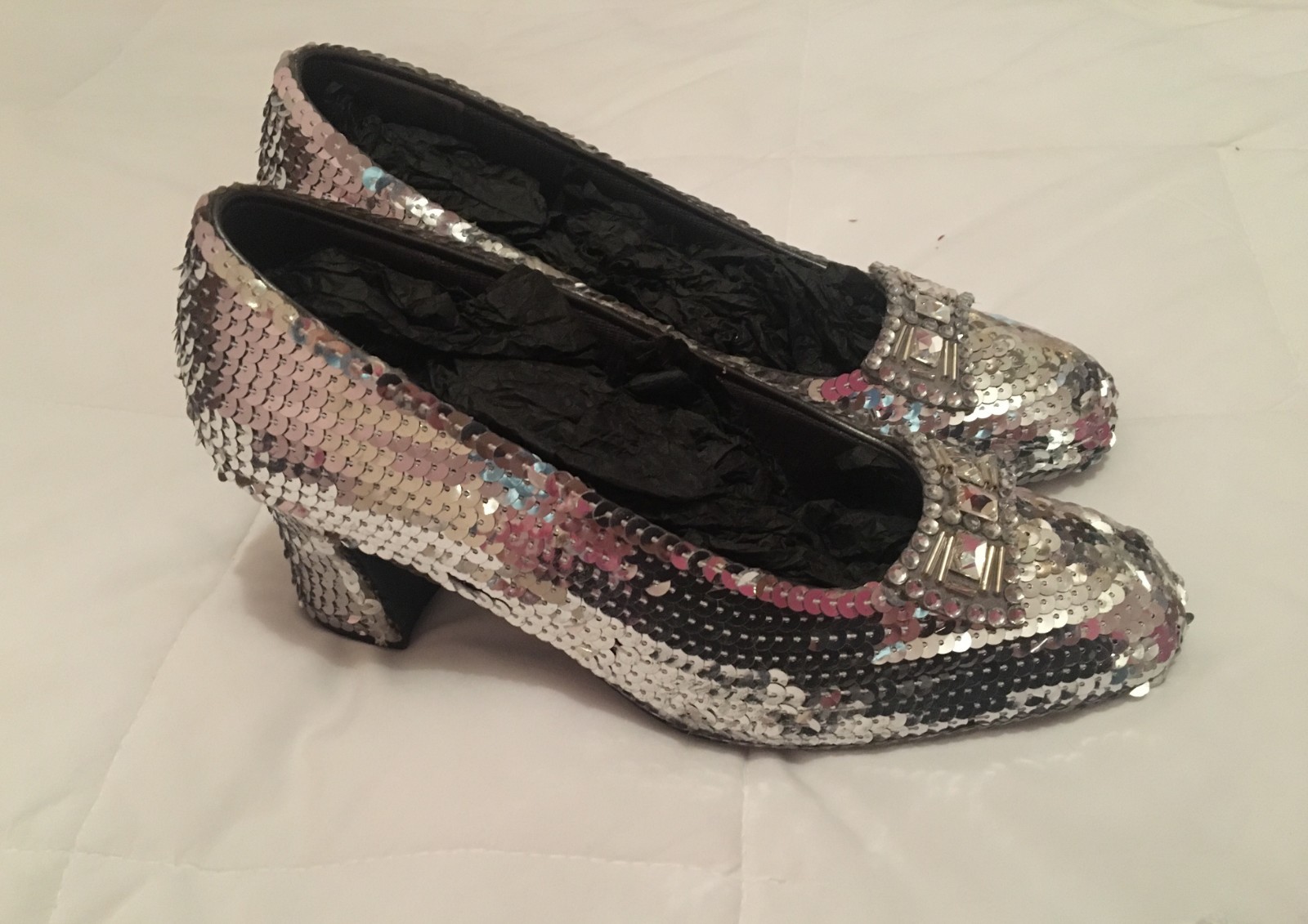 Custom Dorothy SILVER SLIPPERS Replicas Ladies Size 6 | eBay Australia