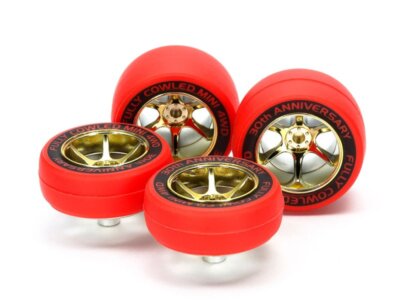 Tamiya 95665 Full Cowled Mini 4WD 30th Anniversary Gold Plated Wheel w ...