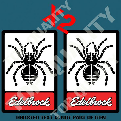 EDELBROCK PERFORMANCE DECAL STICKER X2 VINTAGE HOT ROD RAT ROD DECALS ...