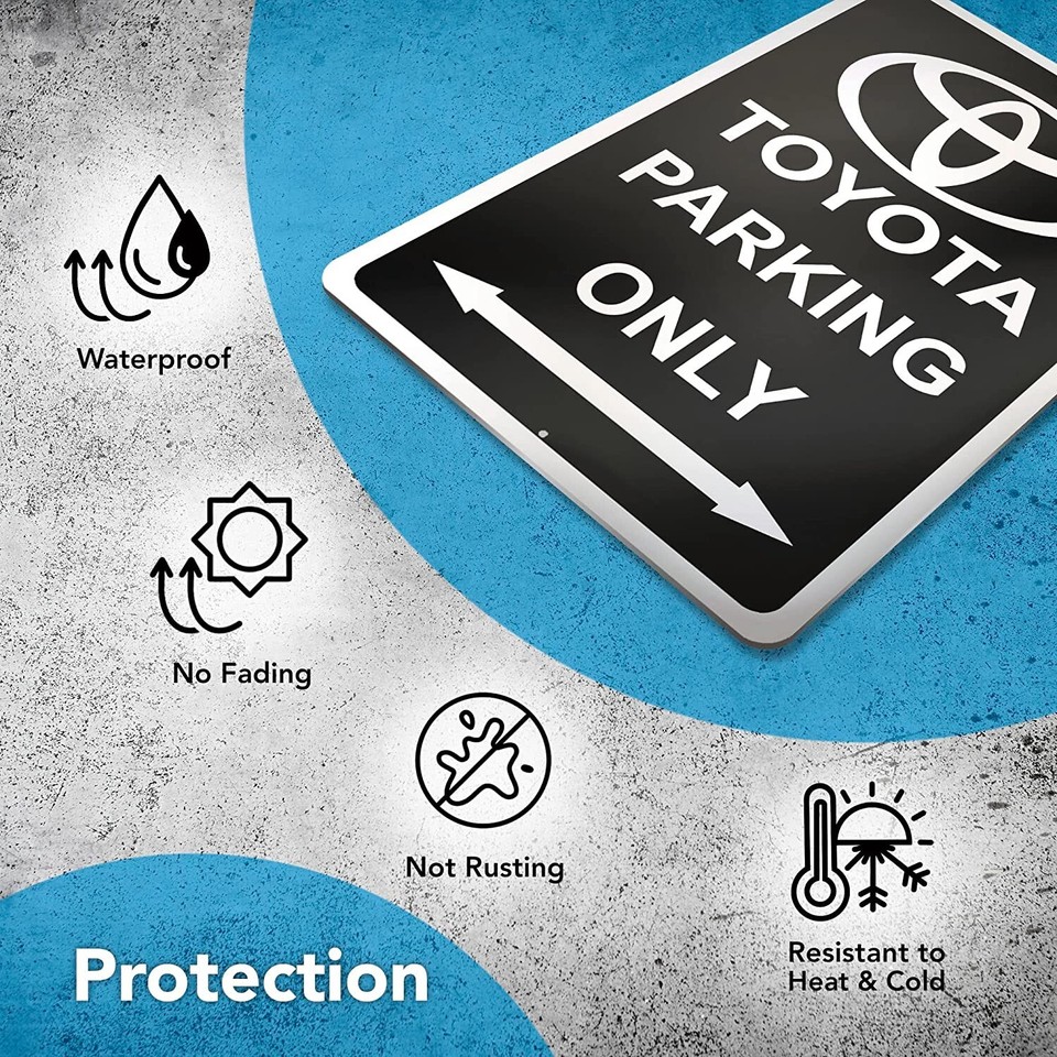 Toyota Parking Only Sign, Black Toyota Signs for Garage Bar Man Cave ...