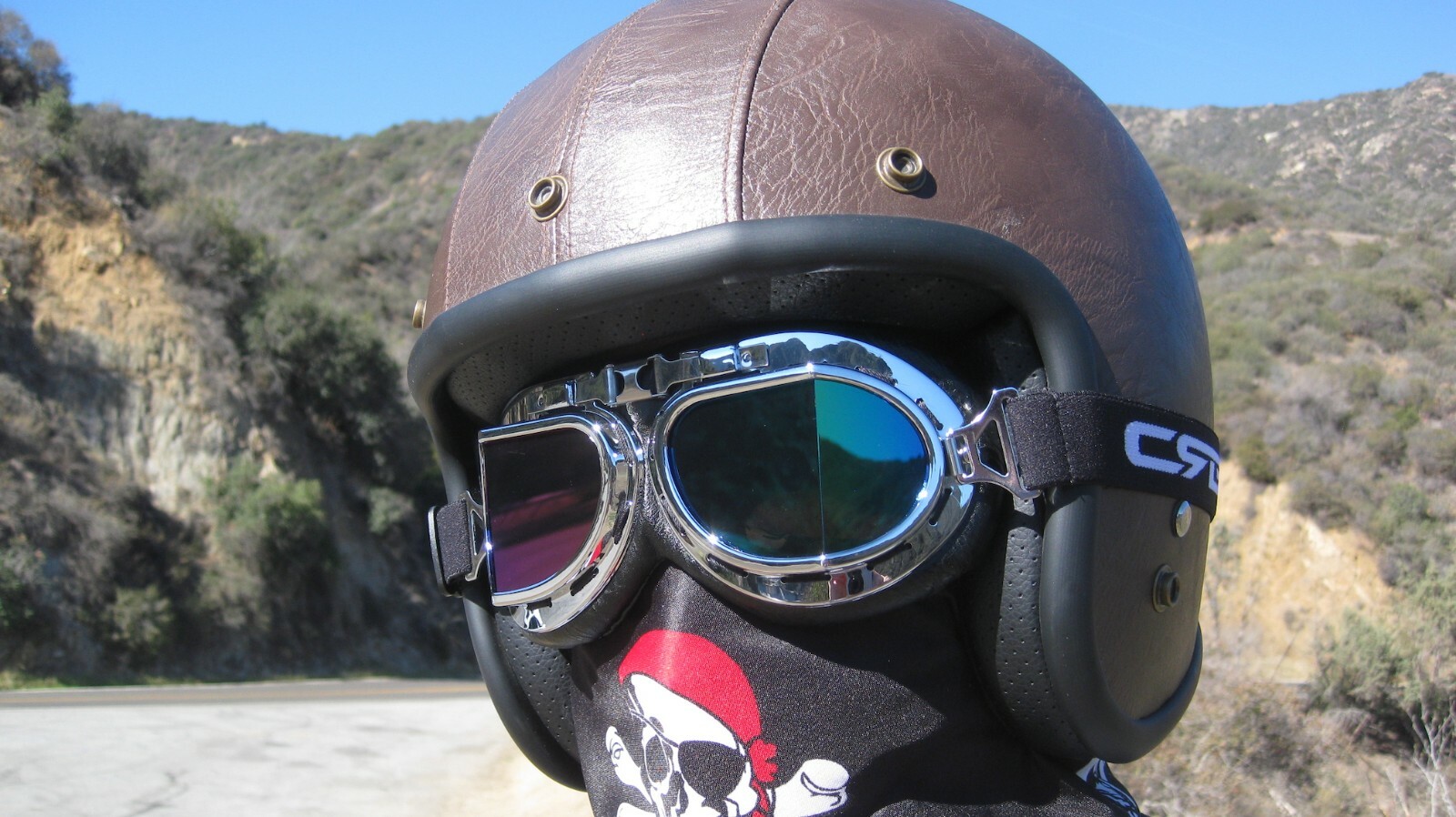 New CRG Vintage Bike Aviator Pilot Motorcycle Cruiser Scooter Goggles ...