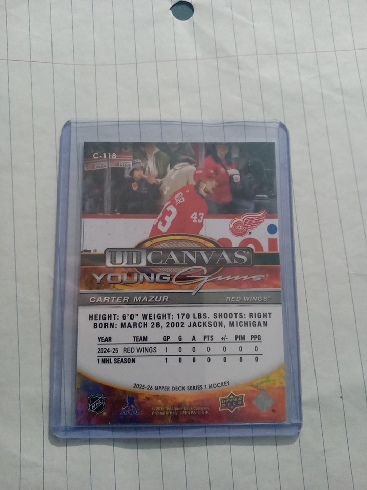 Carter Mazur Ud Canvas Young Guns | eBay