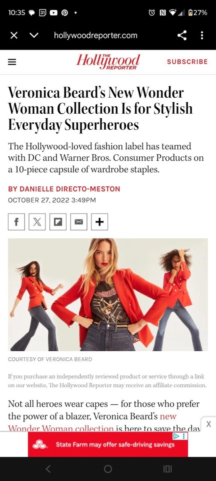 Veronica Beard x Wonder Woman Miller Jacket in Red Sz 18 RARE Limited ...