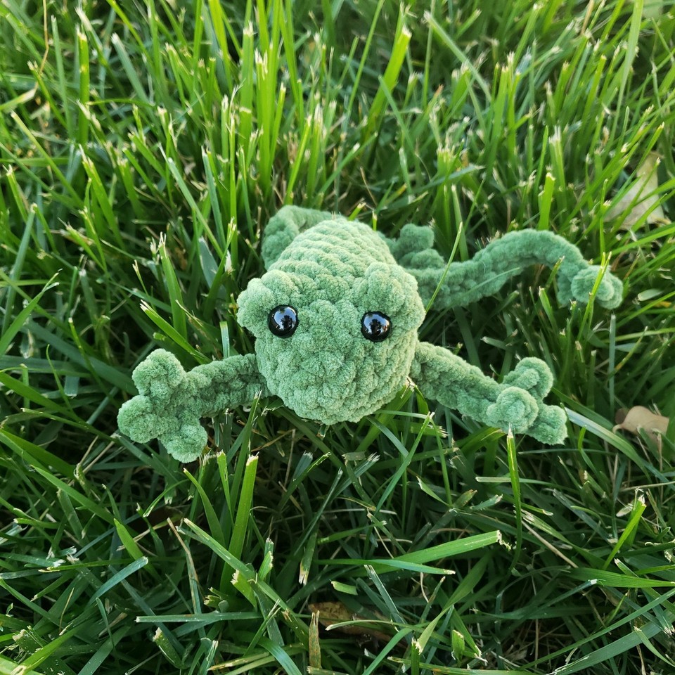 Frog Plush Crochet Handmade Plushie Amigurumi Froggy Stuffed Toy | eBay