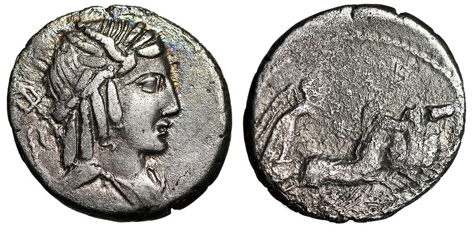 CERTIFIED AUTHENTIC Roman Republic Silver Denarius Coin w COA Julius ...