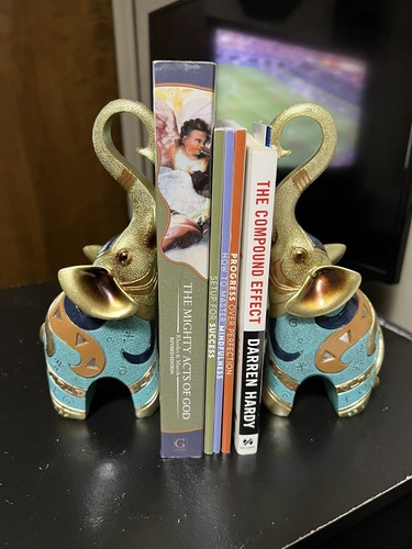 Bookends Art Deco Elephants From India | eBay