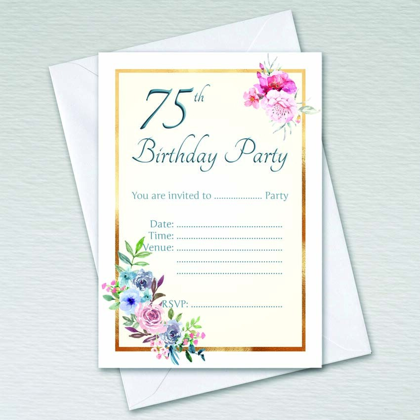 75th Birthday Invitations Ideas 75th Birthday Invitation And Save The