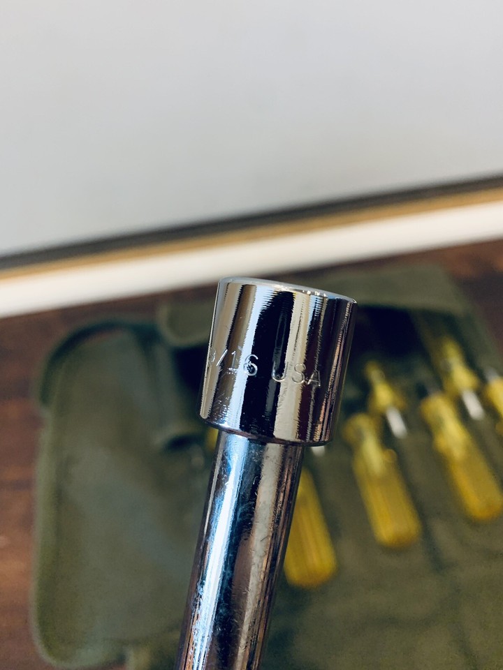 USA Army Military Vintage Tool Set 9 Piece Wrench Socket Set w/Canvas ...