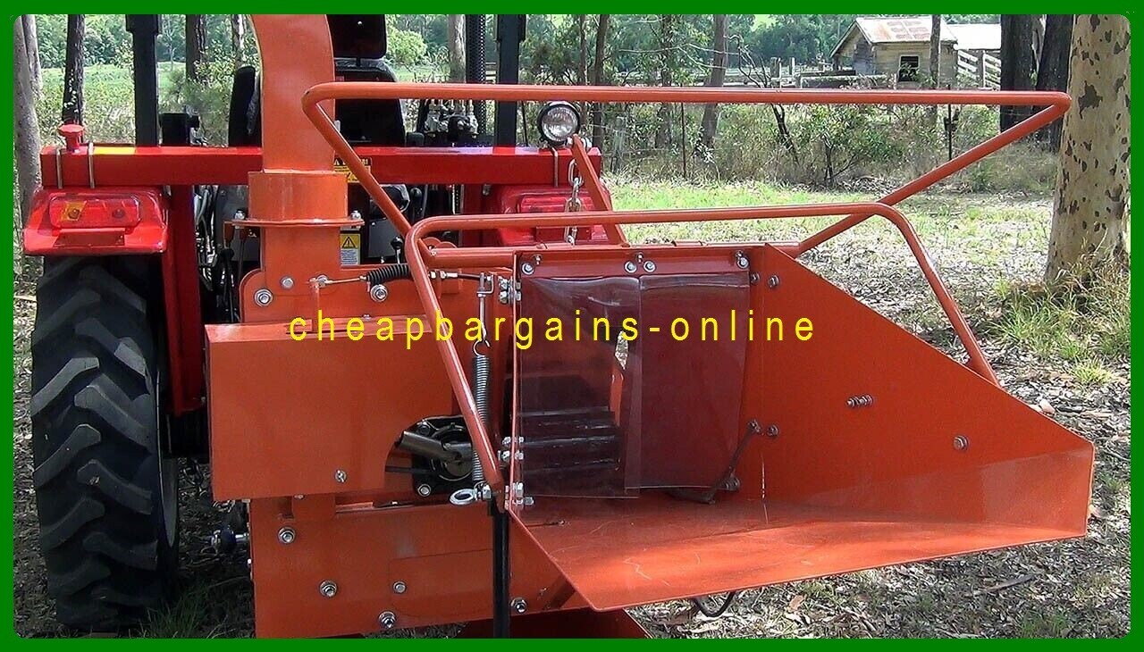 8" TRACTOR WOOD CHIPPER 200mm Cap 3PL CAT 1 ATTACHMENT AUTO FEED ...