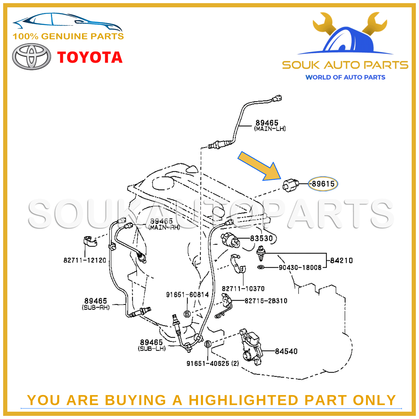 89615-30080 Genuine Toyota Sensor, Knock Control 8961530080 OEM Rav4 ...