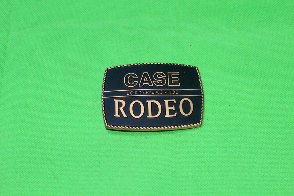 Case Rodeo Backhoe Loader Tractor Brass Black Inlay Belt Buckle ...