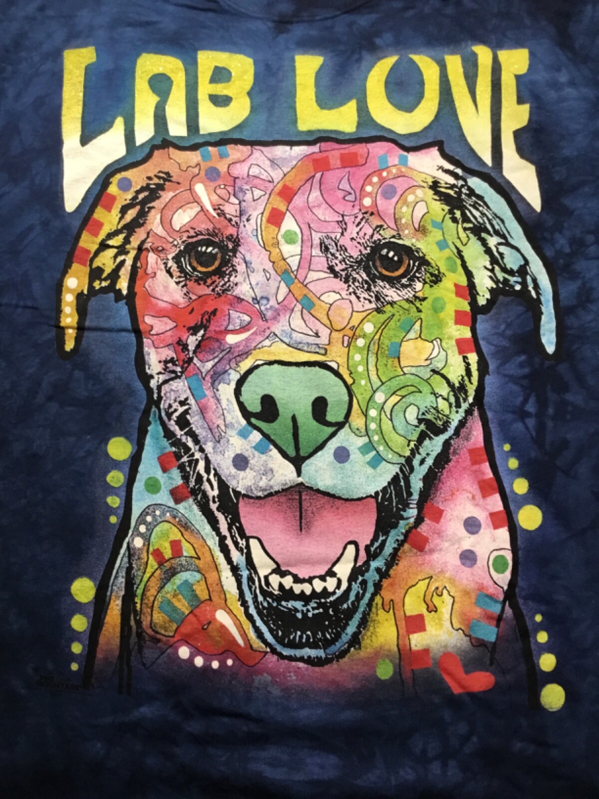 Dean Russo Lab Love The Mountain Dyed & Printed In USA Blue 5XL T-Shirt ...