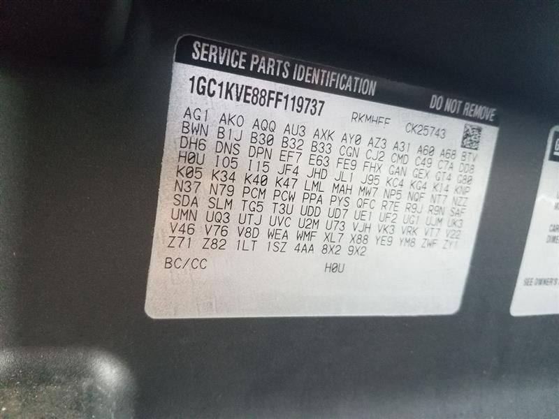 2014-2015 Chevrolet Silverado 1500 2500 3500 Control Panel Screen ...