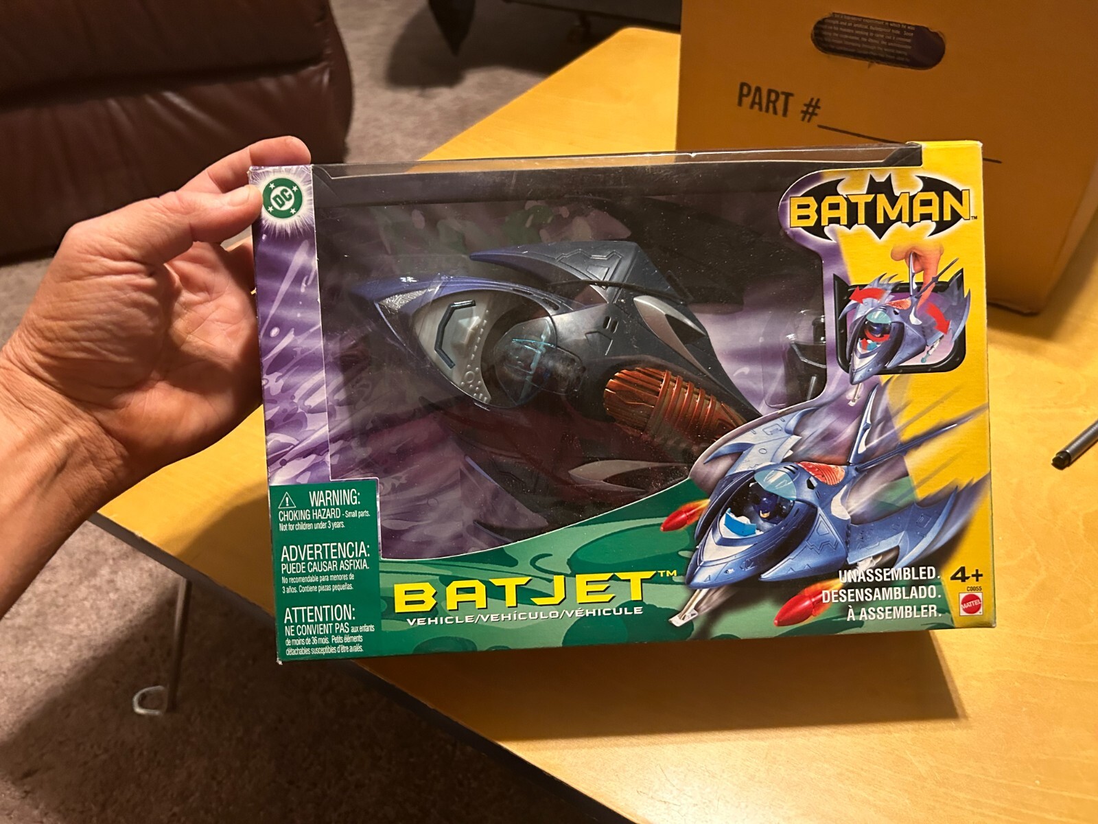 New DC Batman Figure Batjet Vehicle Bat Jet C0055 Mattel 2003 | eBay