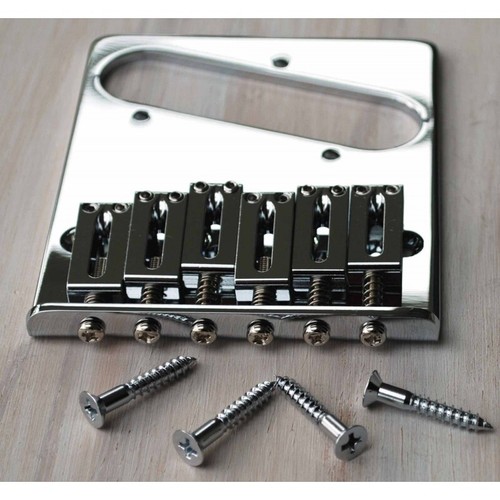 Tailpiece bridge TELECASTER Gotoh Chrome 6 Saddles Brass GTC201-C | eBay